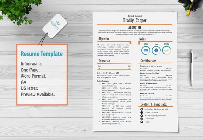 Aloha - One Page Infographic Resume Template - ResumesMag
